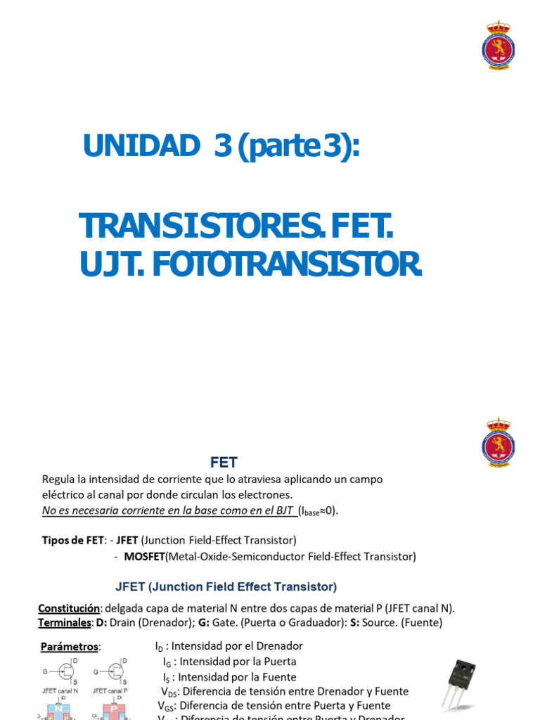 M4-F.ELECTRÓNICA-03-3-TRANSISTORES. FET Y OTROS - Curso 24-25 | PDF ...