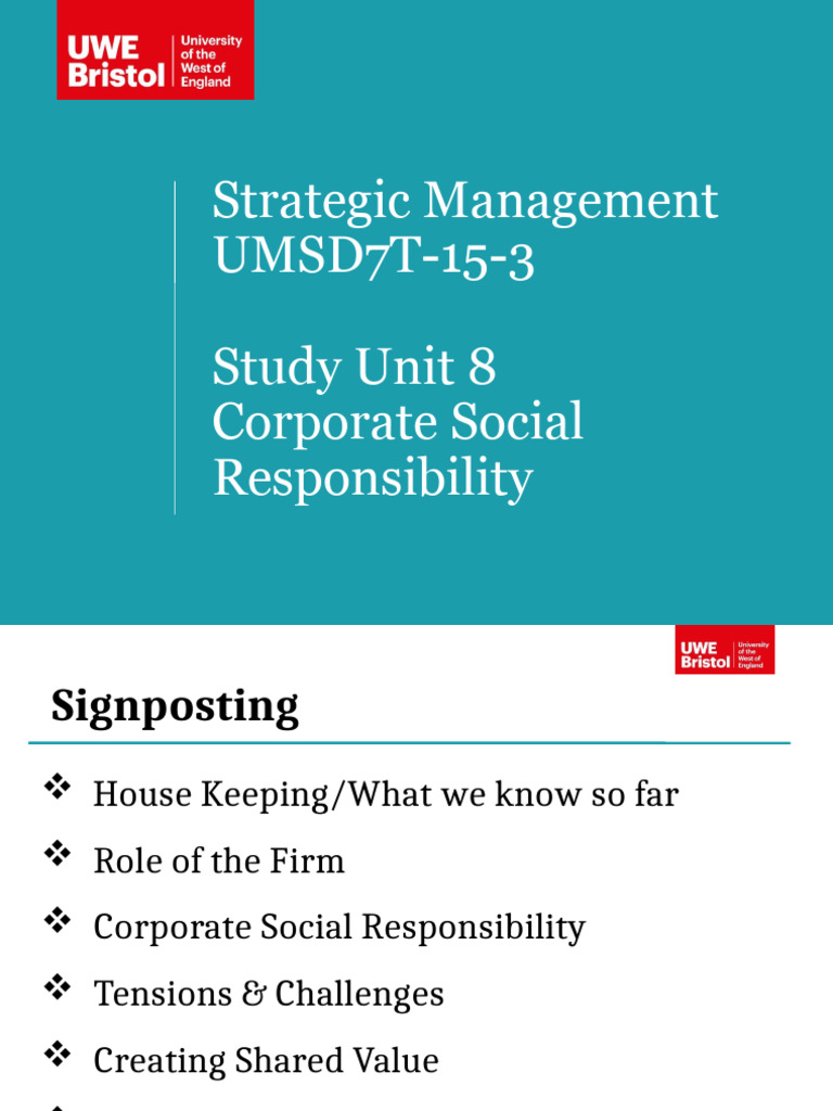Lecture Corporate Social Responsibility | PDF | Corporate Social ...