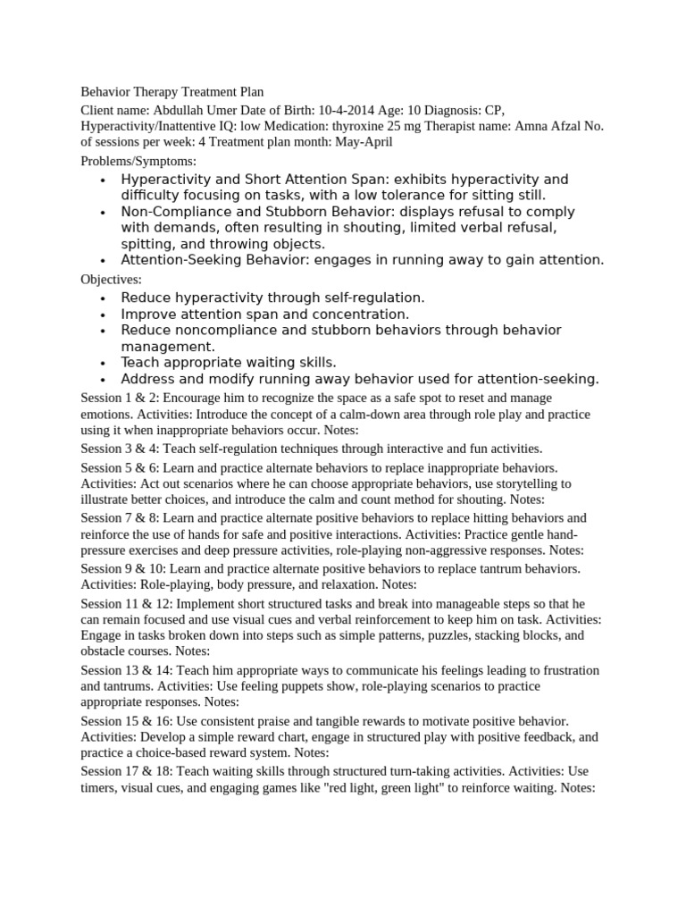 Abdullah Umer Planner Final | PDF | Attention Deficit Hyperactivity ...