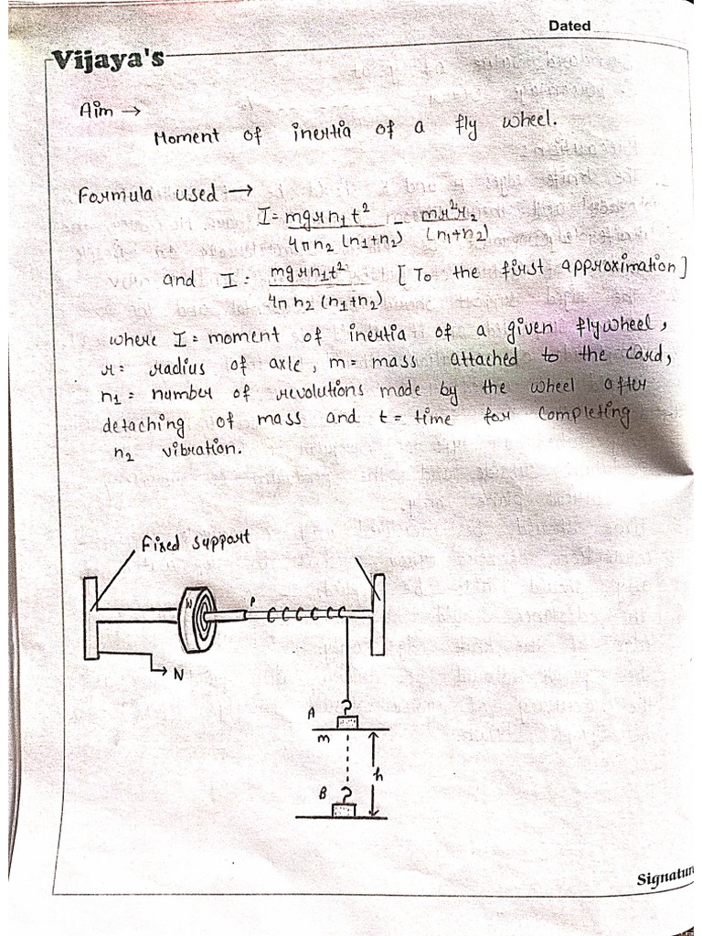 Flywheel Exp - in Physics | PDF
