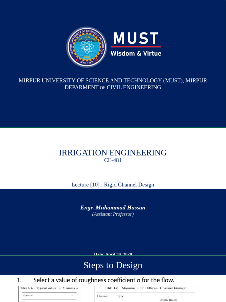 Lecture 10 - Rigid Channel Design | PDF