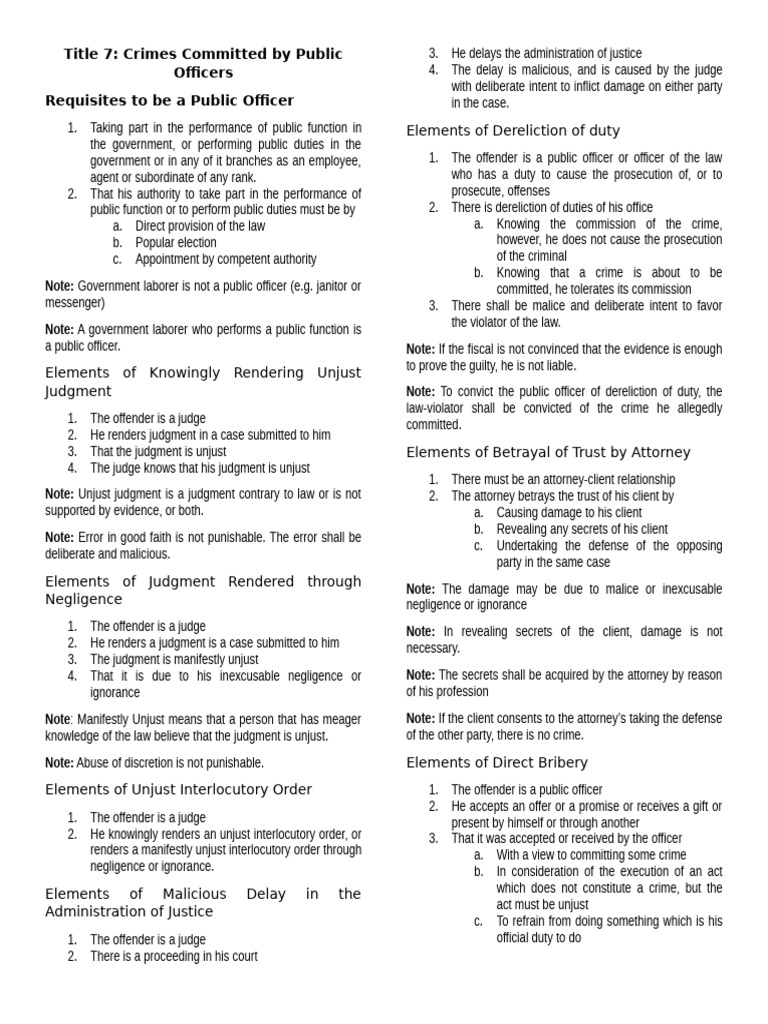 Public Officer Crimes and Accountability | PDF | Bribery | Crimes