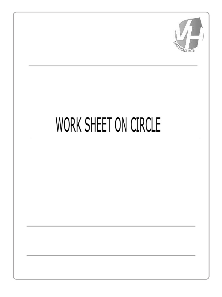 Worksheet On p2 Circle 1 Edit | PDF | Circle | Tangent