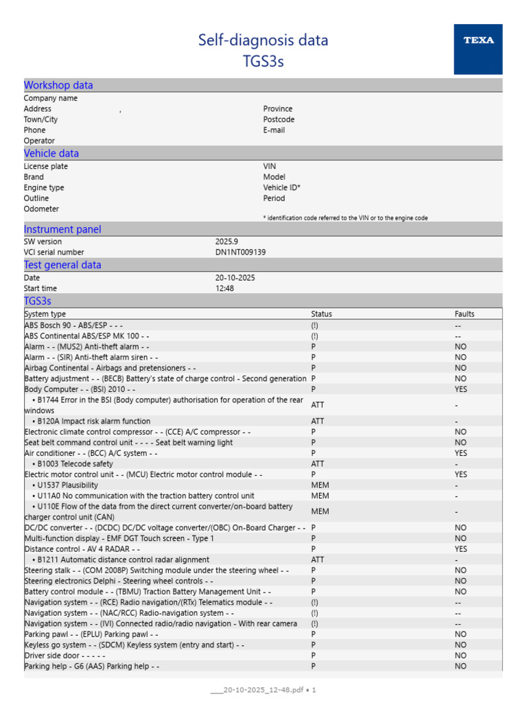 Vehicle Diagnostic Report Summary | PDF | Vehicles | Automotive ...