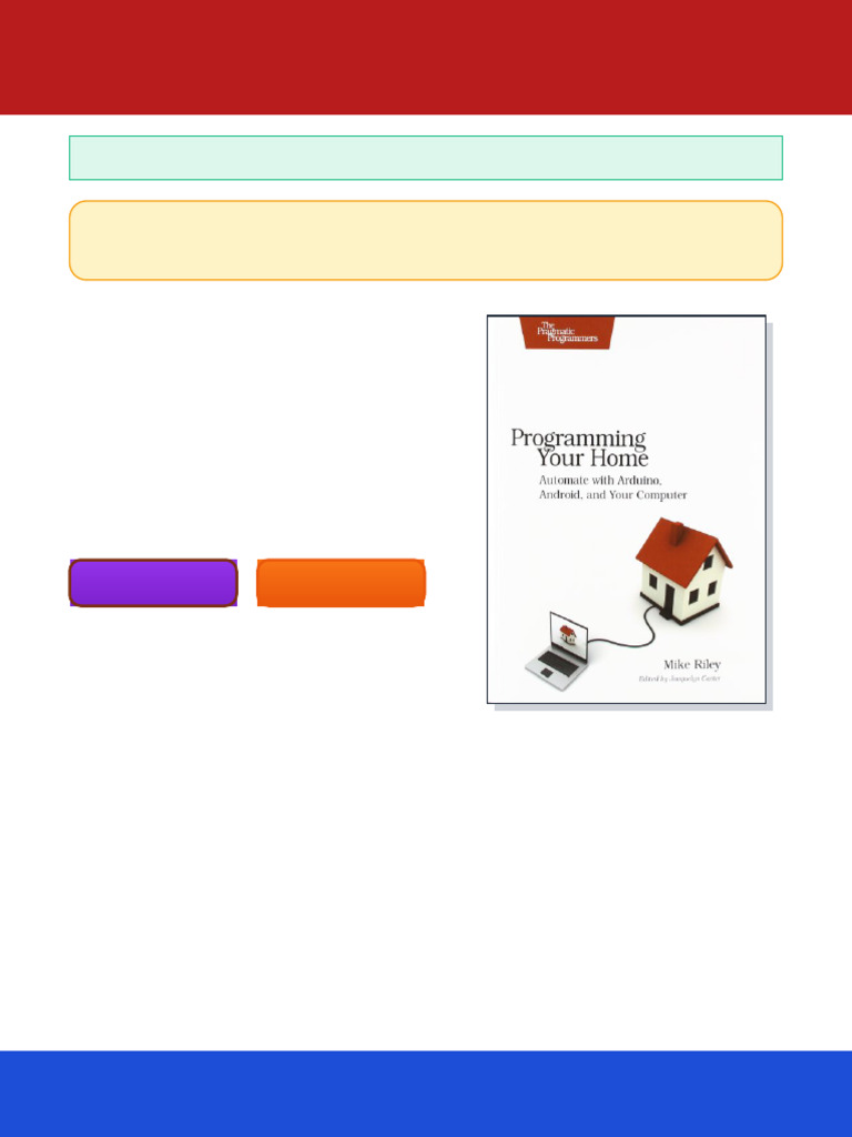 Programming Your Home Automate with Arduino Android and Your Computer 1st Edition Mike Riley ...