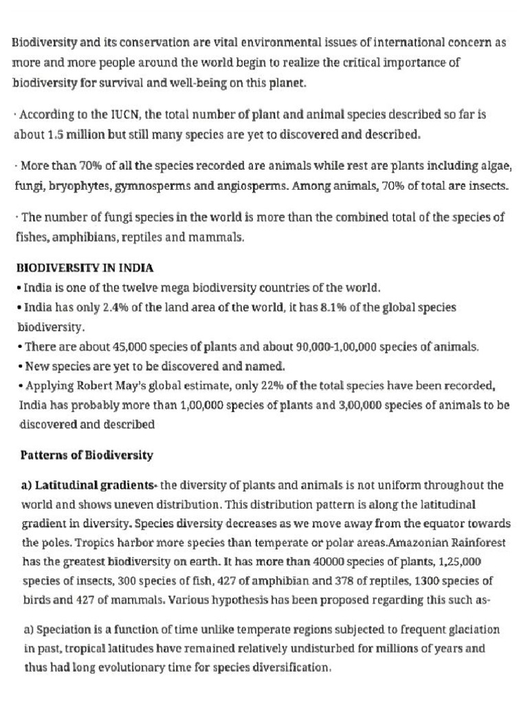 Biodiversity | PDF