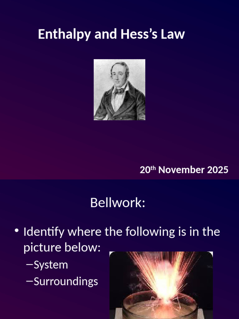 Enthalpy and Hess's Law PPT-P | PDF | Catalysis | Enthalpy
