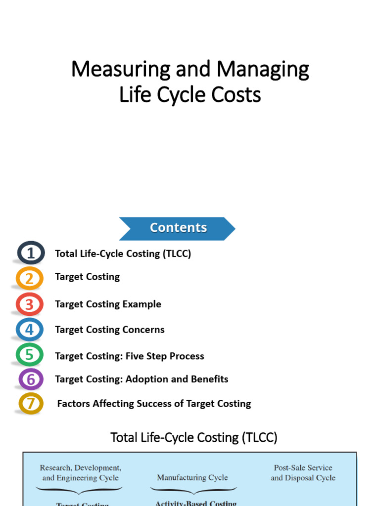 Managing Life Cycle Costs with Target Costing | PDF | Business ...