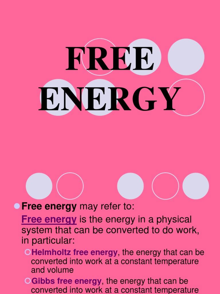 Understanding Free Energy Concepts | PDF | Gibbs Free Energy | Physical ...