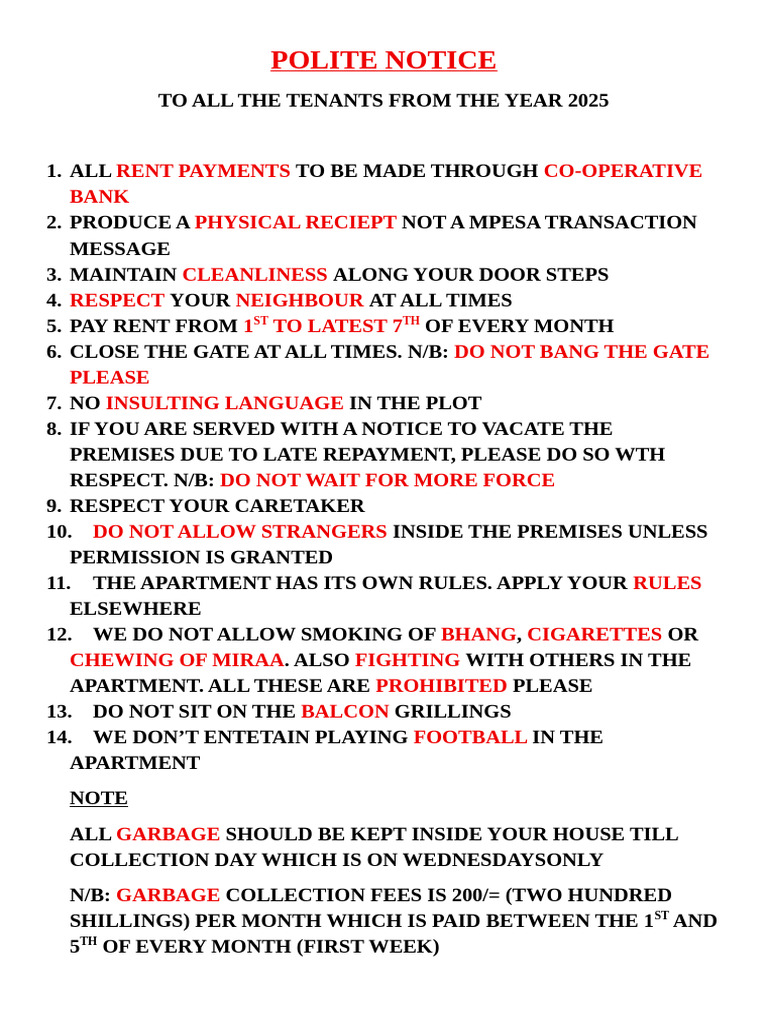 Polite Notice | PDF