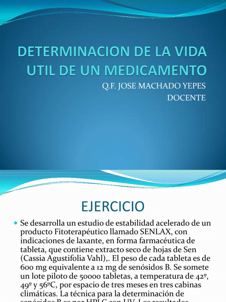 Vida útil del medicamento SENLAX | PDF | Celsius | Sistema ...