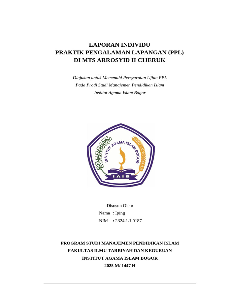 Laporan Individu Iping Rev | PDF