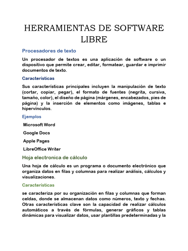 Herramientas de Software Libre | PDF | Microsoft PowerPoint | Microsoft ...