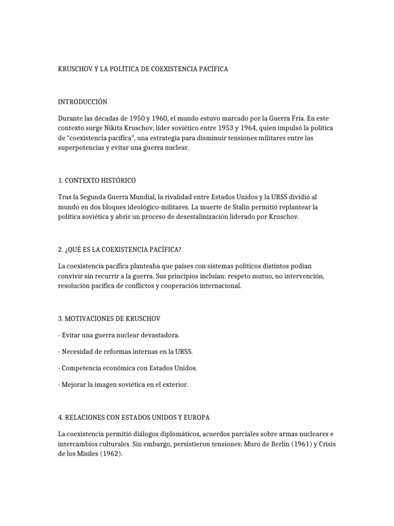 Coexistencia Pacifica | PDF