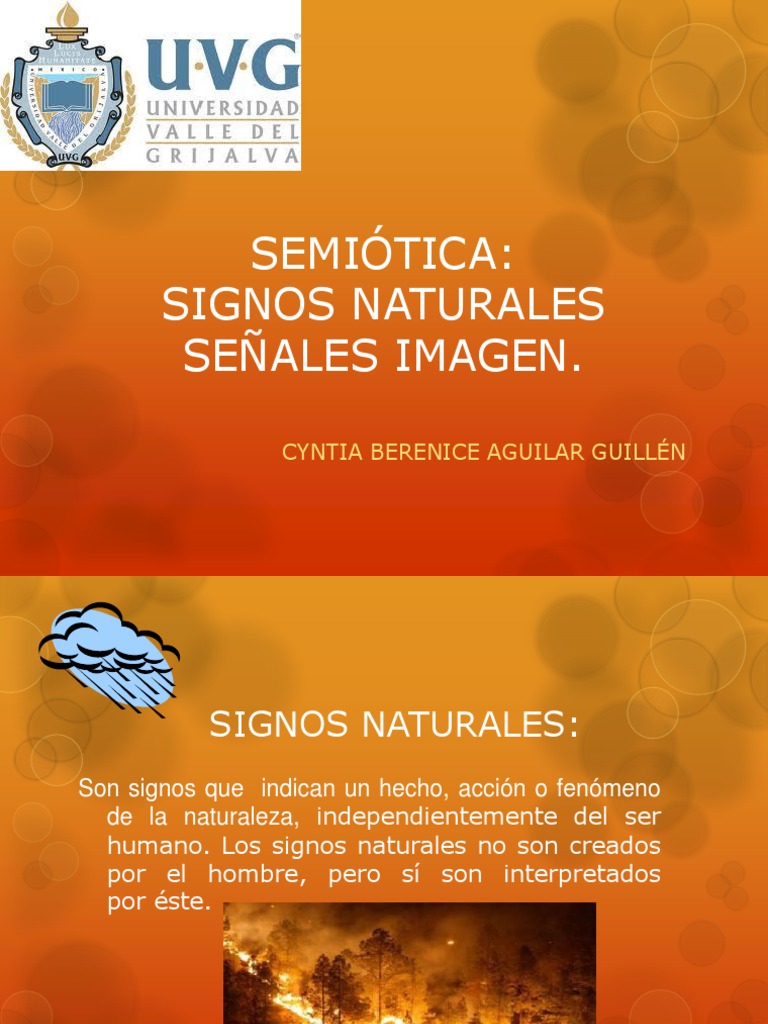 Signos Naturales y Señales Pictográficas | PDF