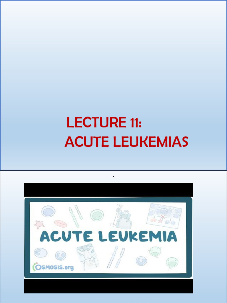 Acute Leukemias: Overview and Classification | PDF | Leukemia ...