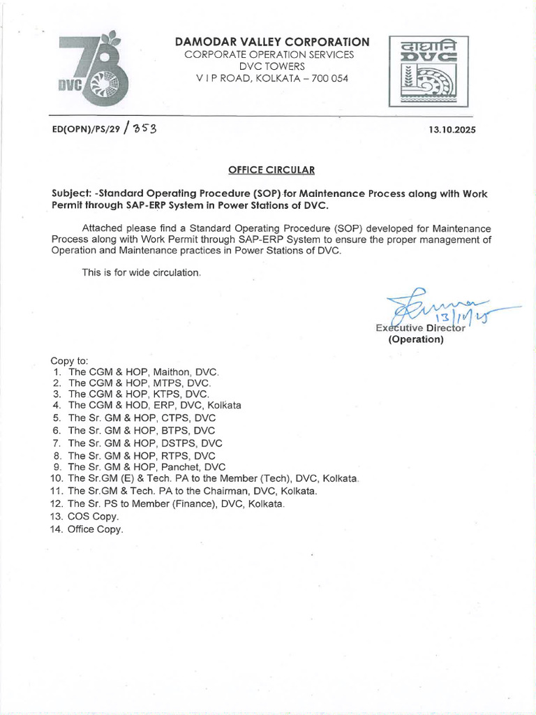 Sop - Sap Maint Order Work Permit Process | PDF