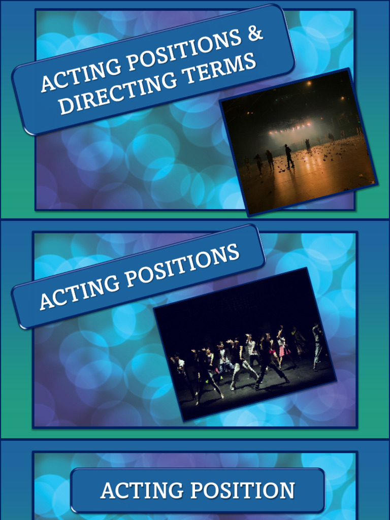 Understanding Acting Positions and Blocking | PDF | Acting | Actor