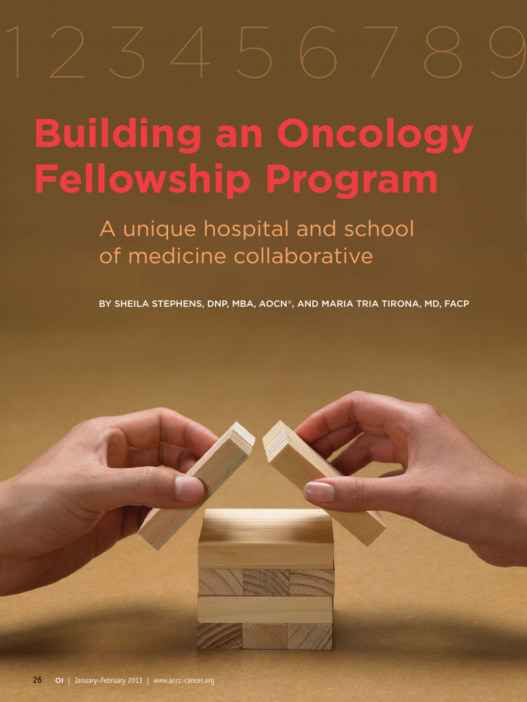 Jf13 Building an Oncology Fellowship Program | PDF | Oncology | Hospital