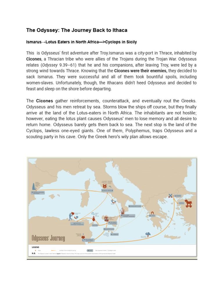 The Odyssey - The Journey Back To Ithaca | PDF