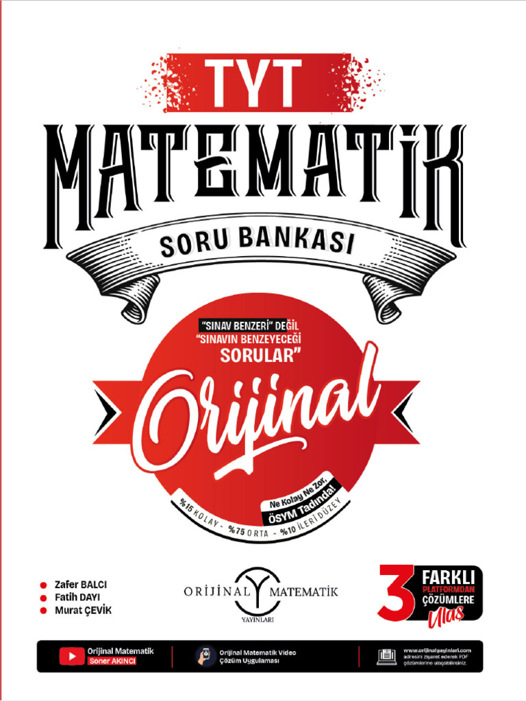 2026 Orijinal Tyt Matematik Çözümsüz | PDF