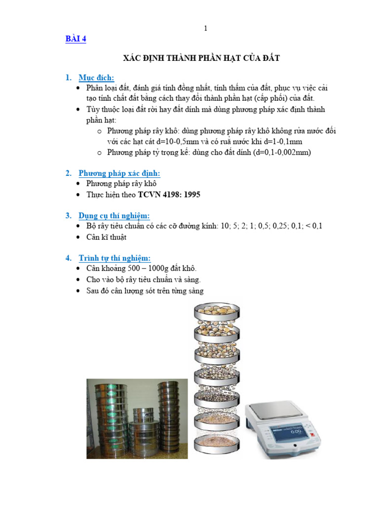 Thi Nghiem Co Hoc Dat - Bai 4 | PDF