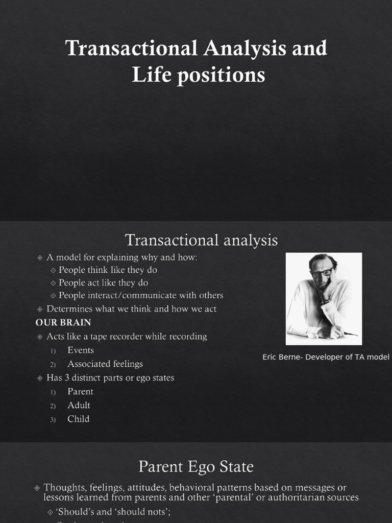 Understanding Eric Berne's TA Model | PDF