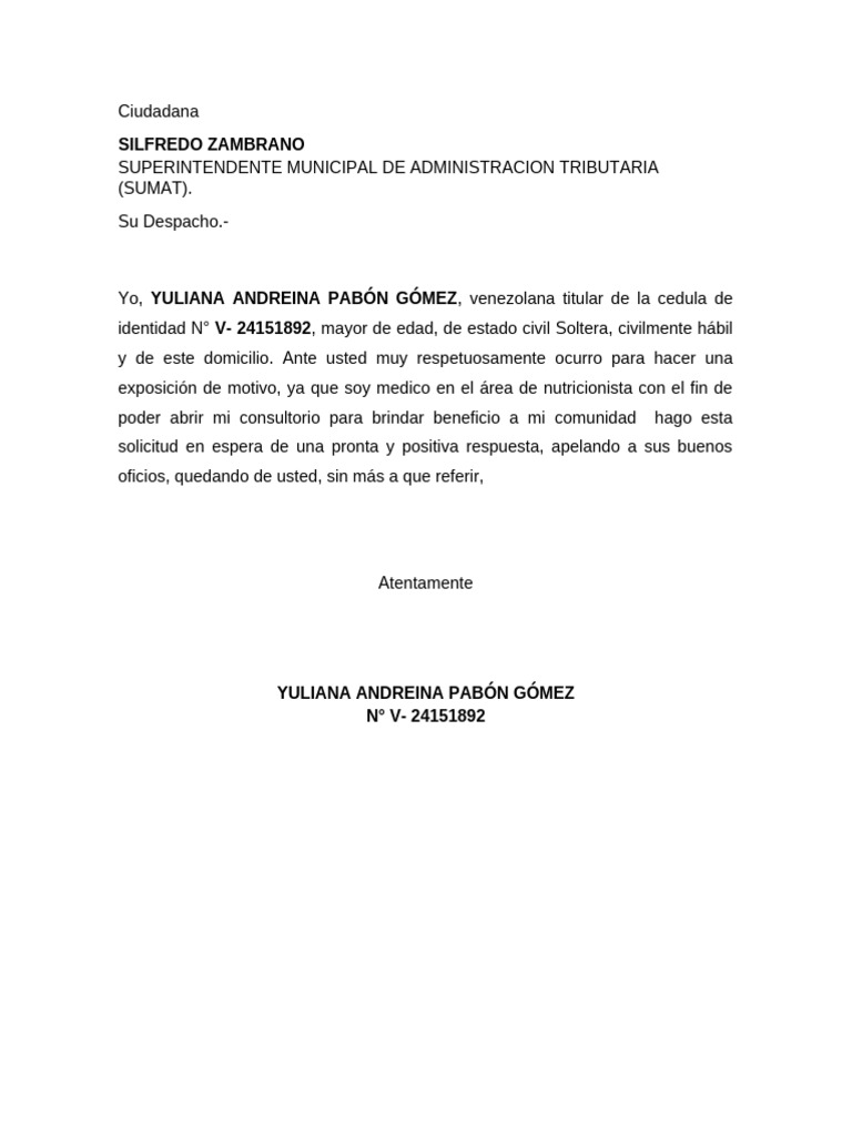 MODELO de CONSTANCIA de Superintendencia Municipal de Administracion Tributaria Yuliana Pabon | PDF
