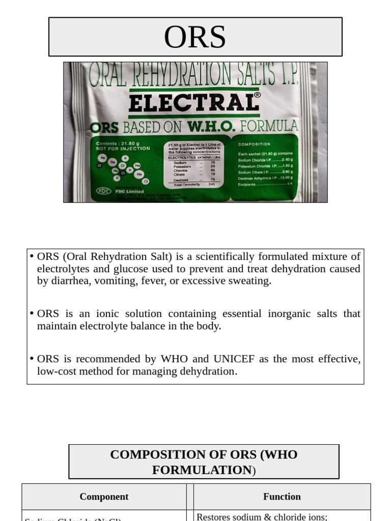 Ors | PDF | Electrolyte | Dehydration