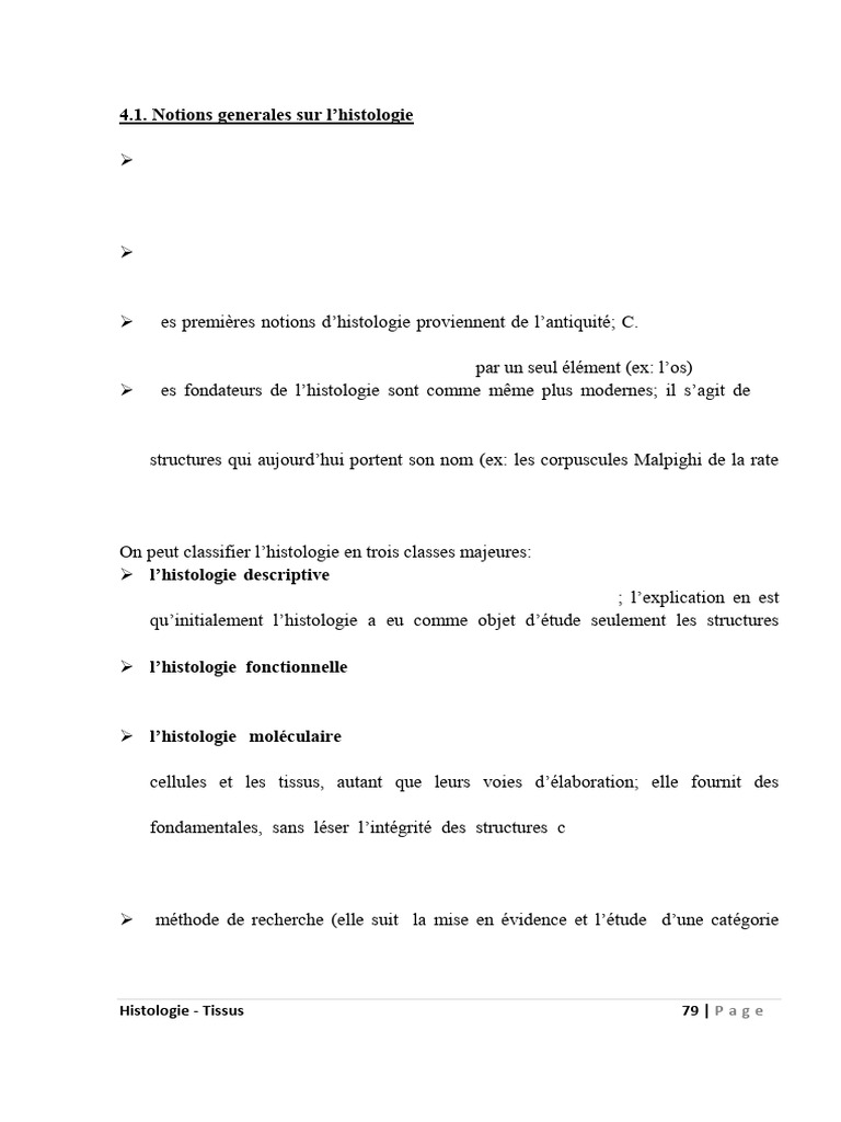 Introduction à l'histologie des tissus | PDF | Épithélium | Histologie