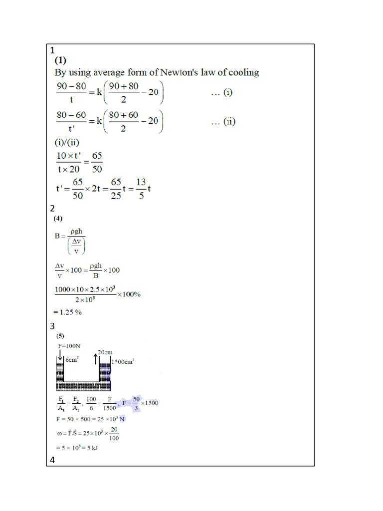 Revision Sheet 2 Sol | PDF