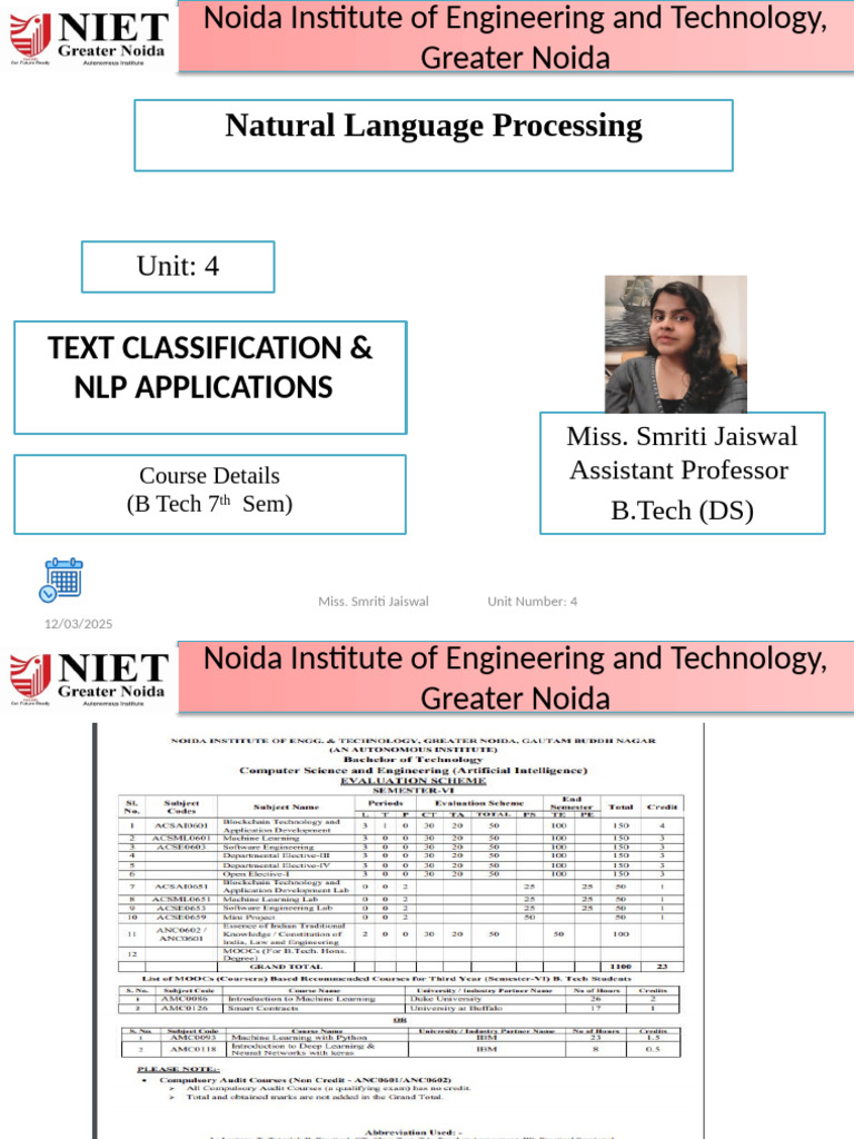 NLP Applications and Text Classification | PDF | Statistical ...