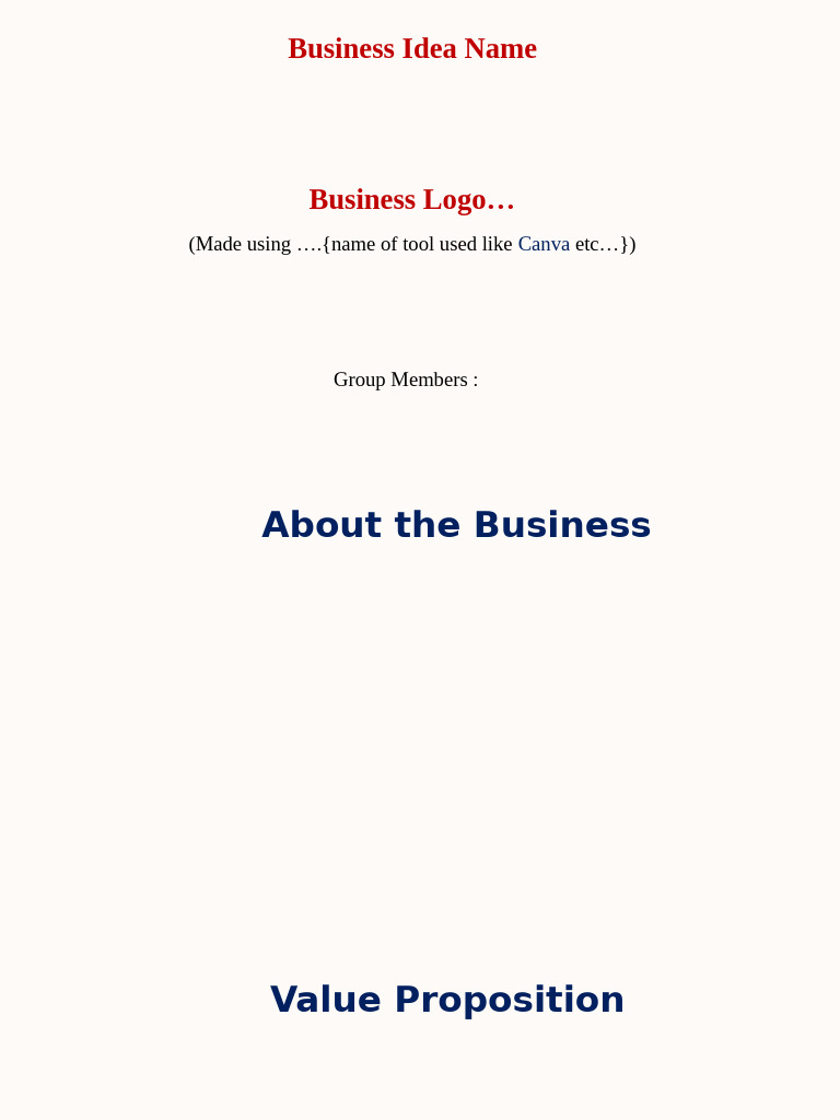 Business Idea Presentation | PDF