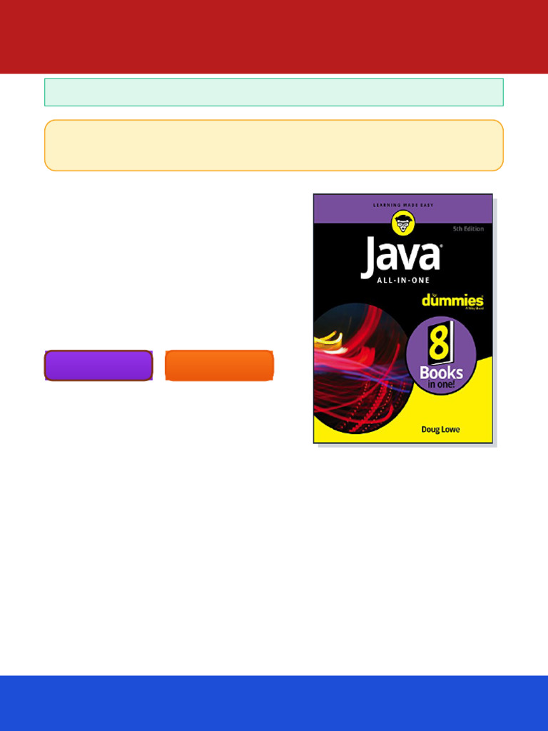 Java All in One For Dummies Fifth Edition Doug Lowe ebook clean-source ...