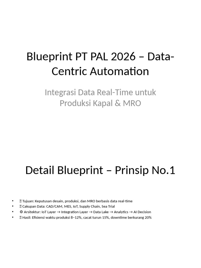 Blueprint Data-Centric PT PAL 2026 | PDF