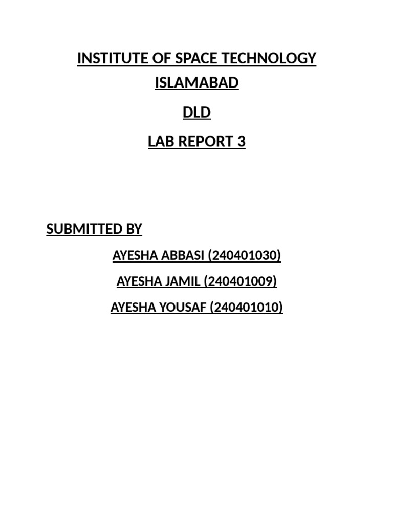 DLD lab report 3 (1) | PDF