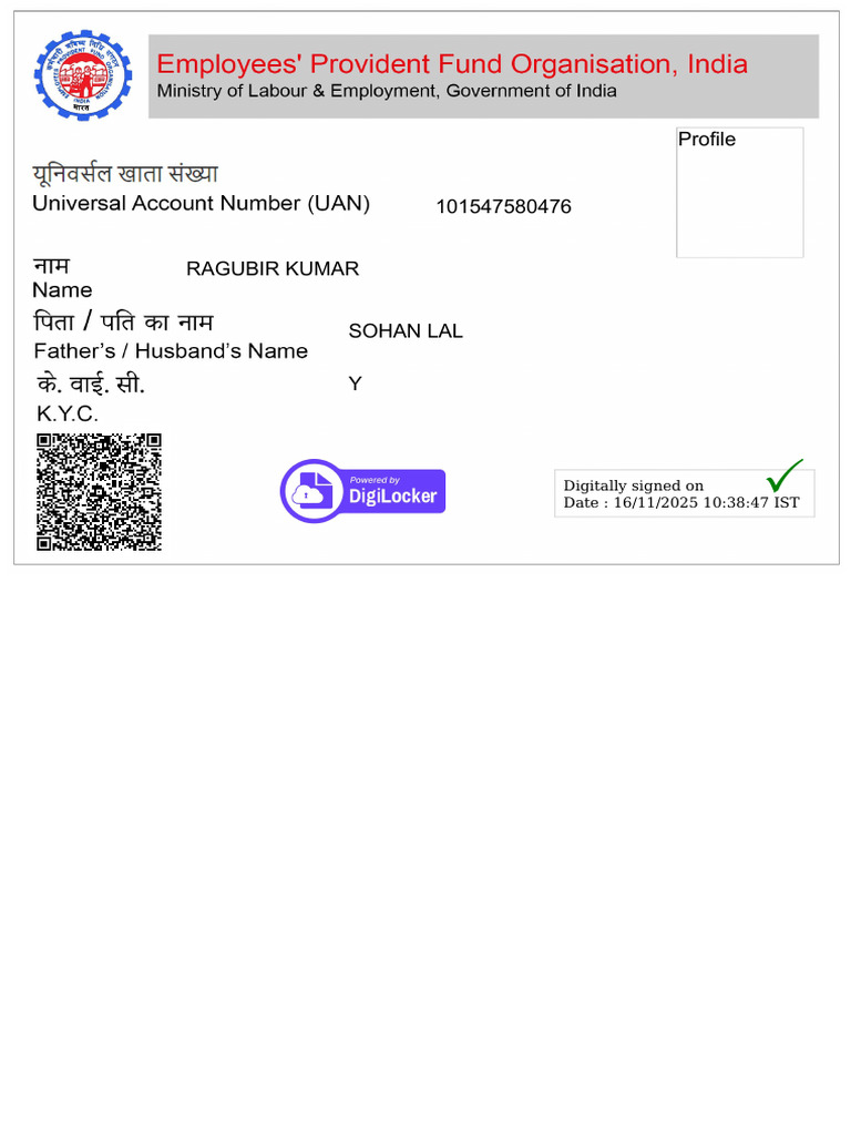 RAGUBIR KUMAR Profile Document | PDF