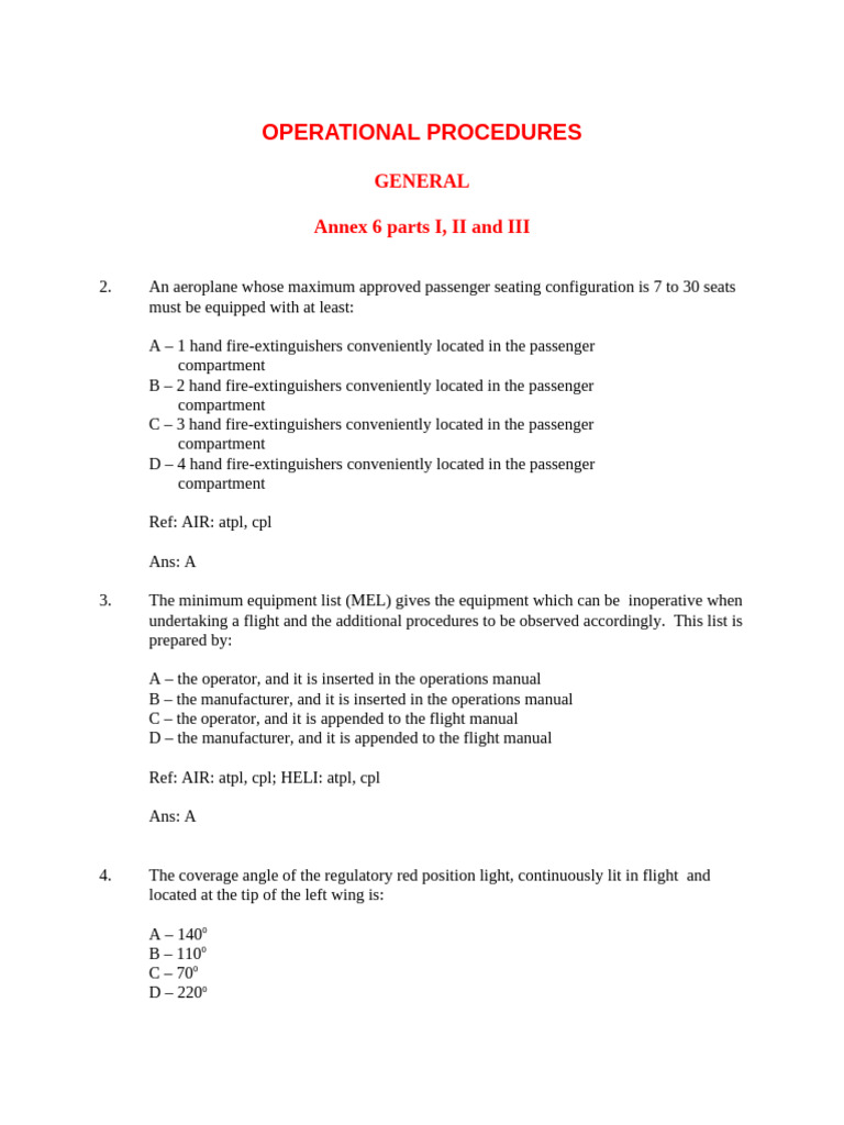Aviation Operational Procedures Guide | PDF | Flight Recorder | Aircraft
