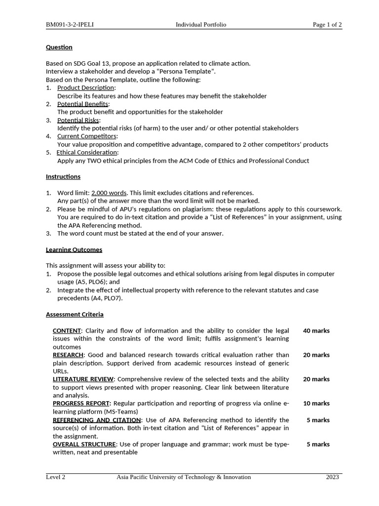 092023 IPELI Portfolio Question | PDF | Citation | Critical Thinking