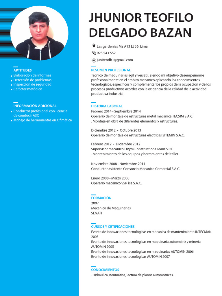 CV Jhunior Delgado | PDF