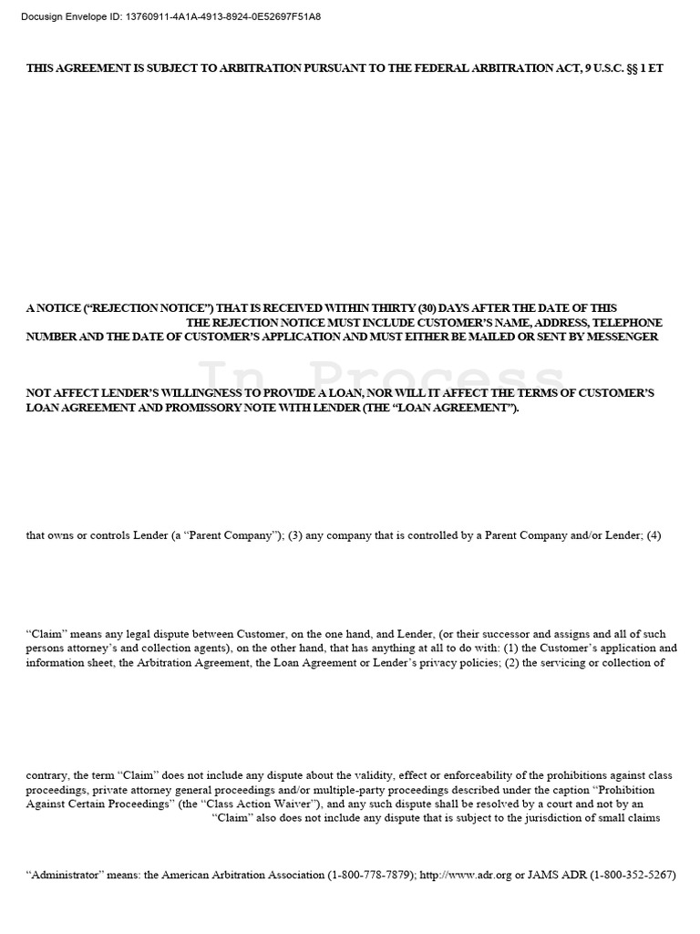 Your Electronic Loan Documents Are Ready To B | PDF | Arbitration ...