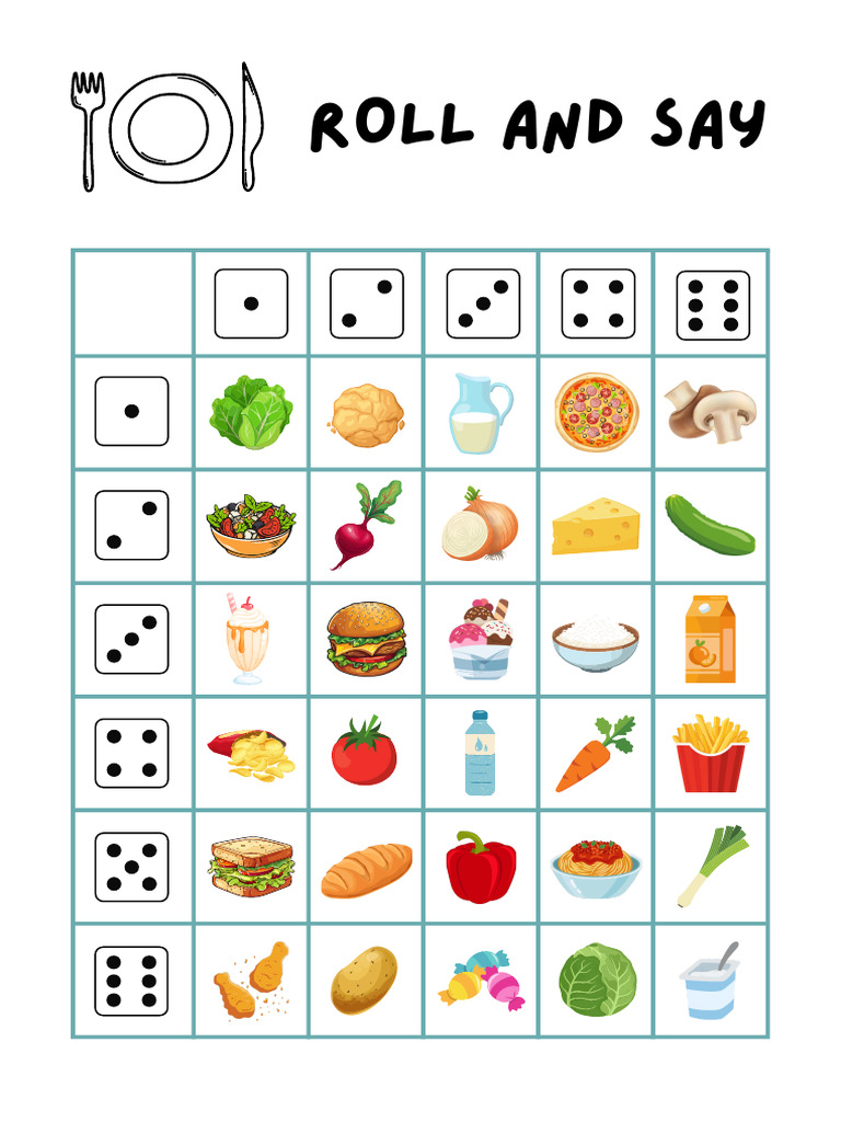 Roll and Say - Game | PDF