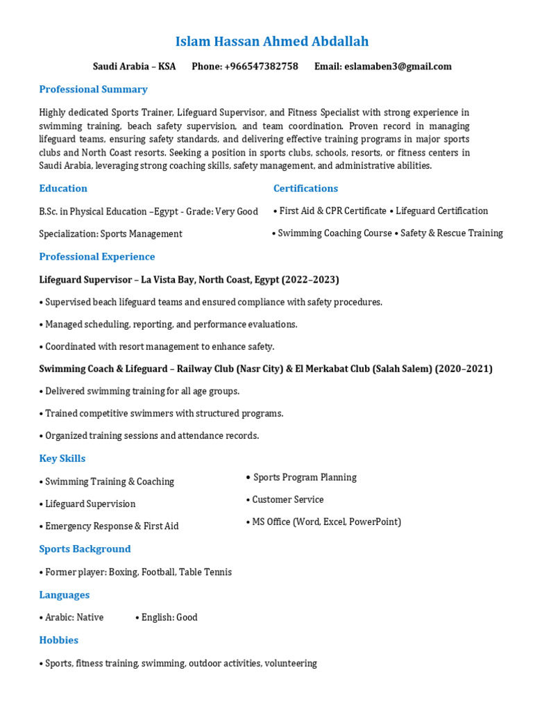 Islam Hassan CV | PDF