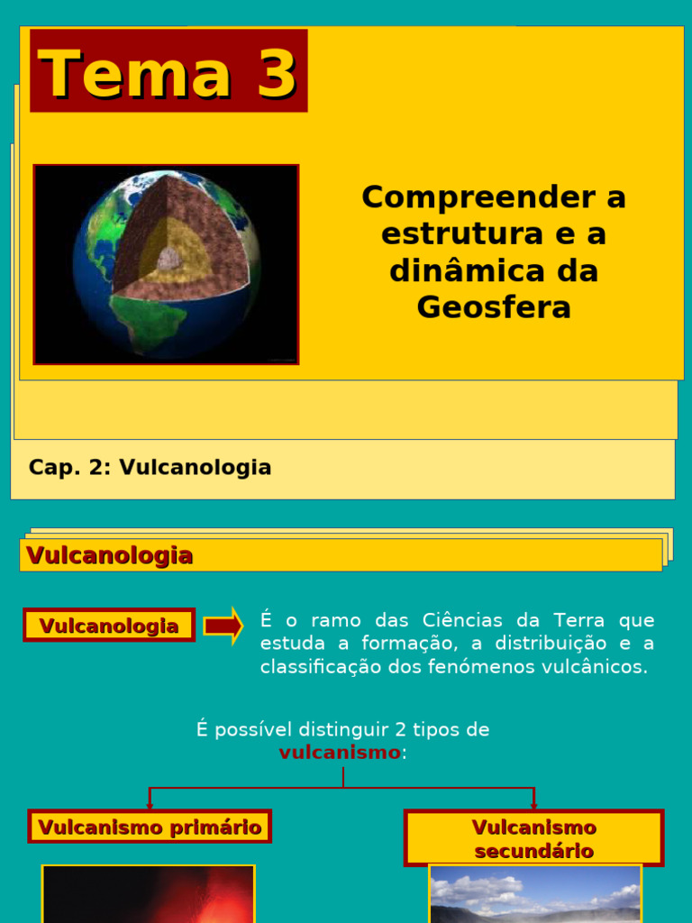 Estrutura e Tipos de Vulcanismo | PDF | Vulcão | Lava