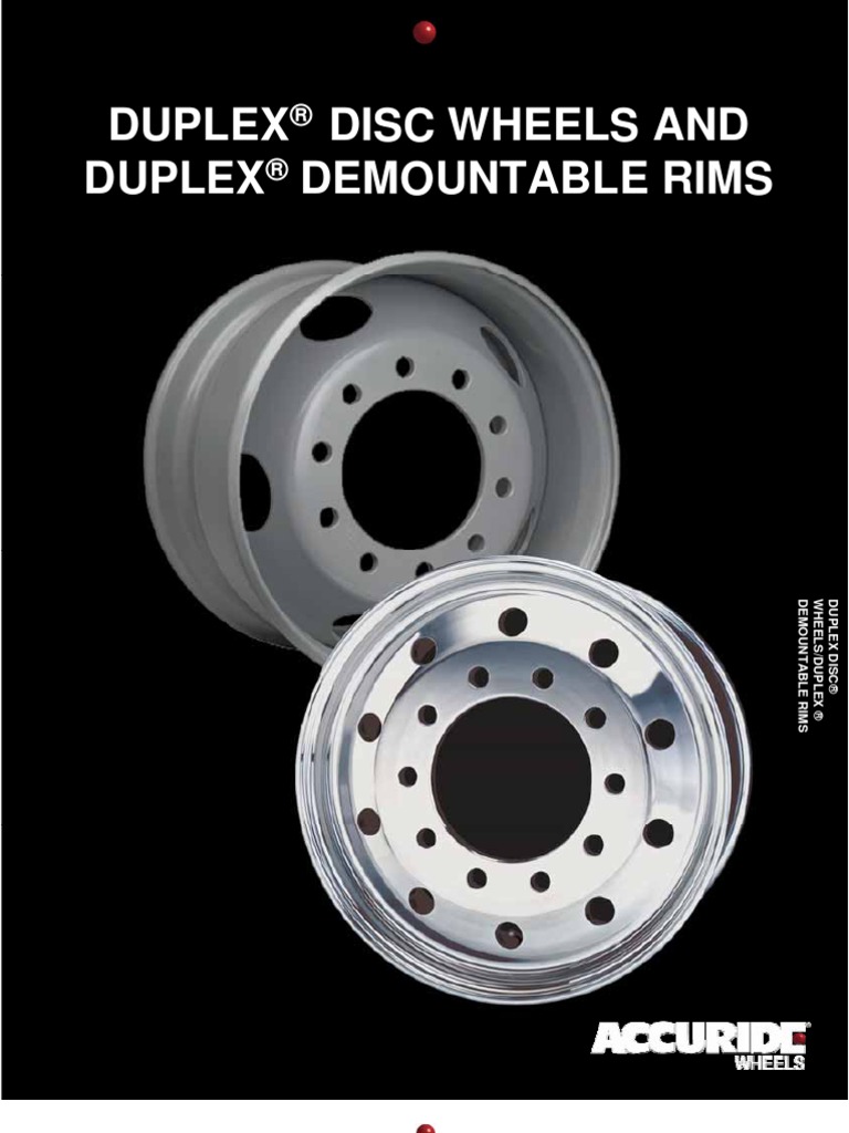 Duplexdiscwheels Demountablerims | PDF | Wheeled Vehicles | Land Vehicles