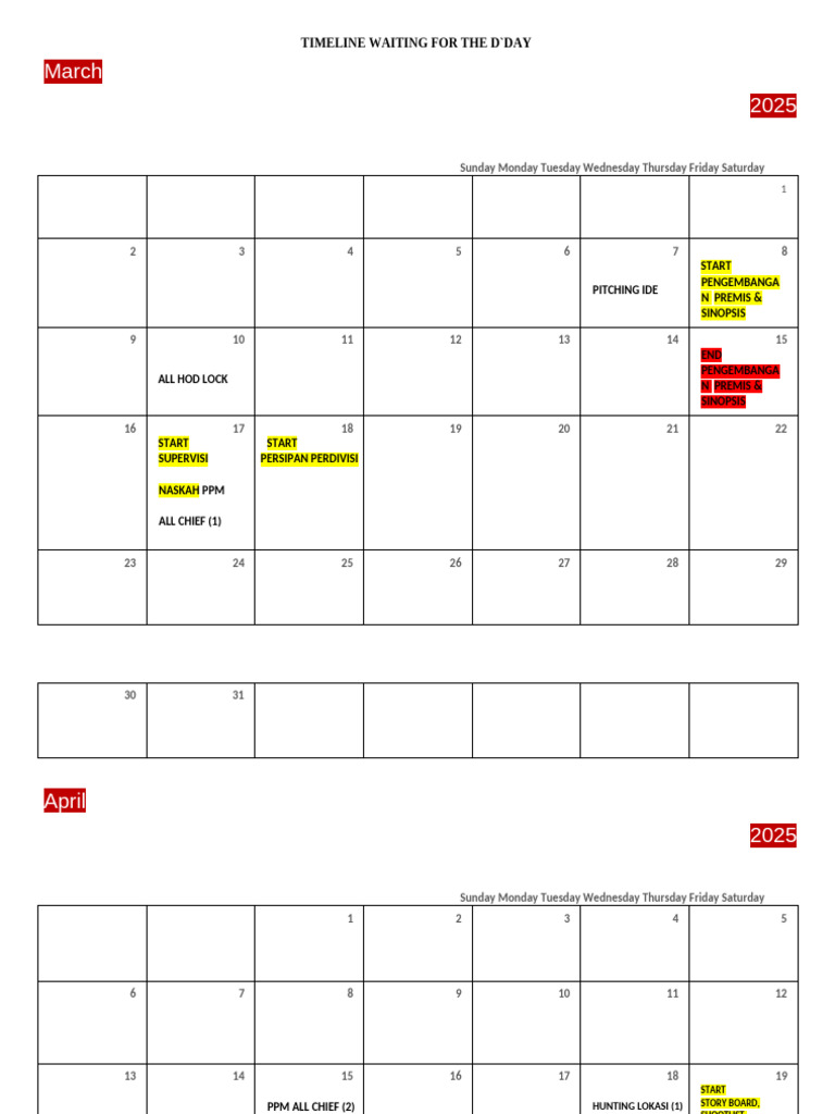 Timeline Waiting for the d`Day | PDF