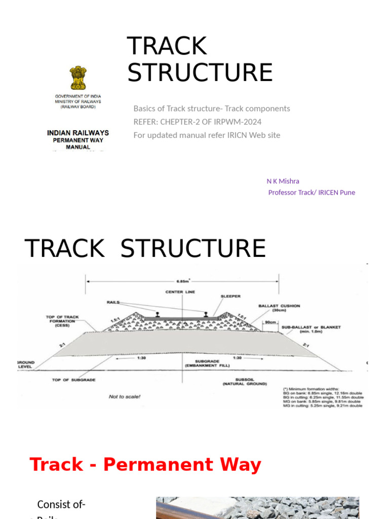 Track Structure and Components Overview | PDF | Adhesive | Rail ...