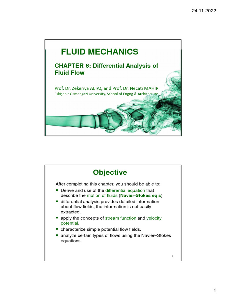Fluid Flow Differential Analysis Guide | PDF | Navier–Stokes Equations ...