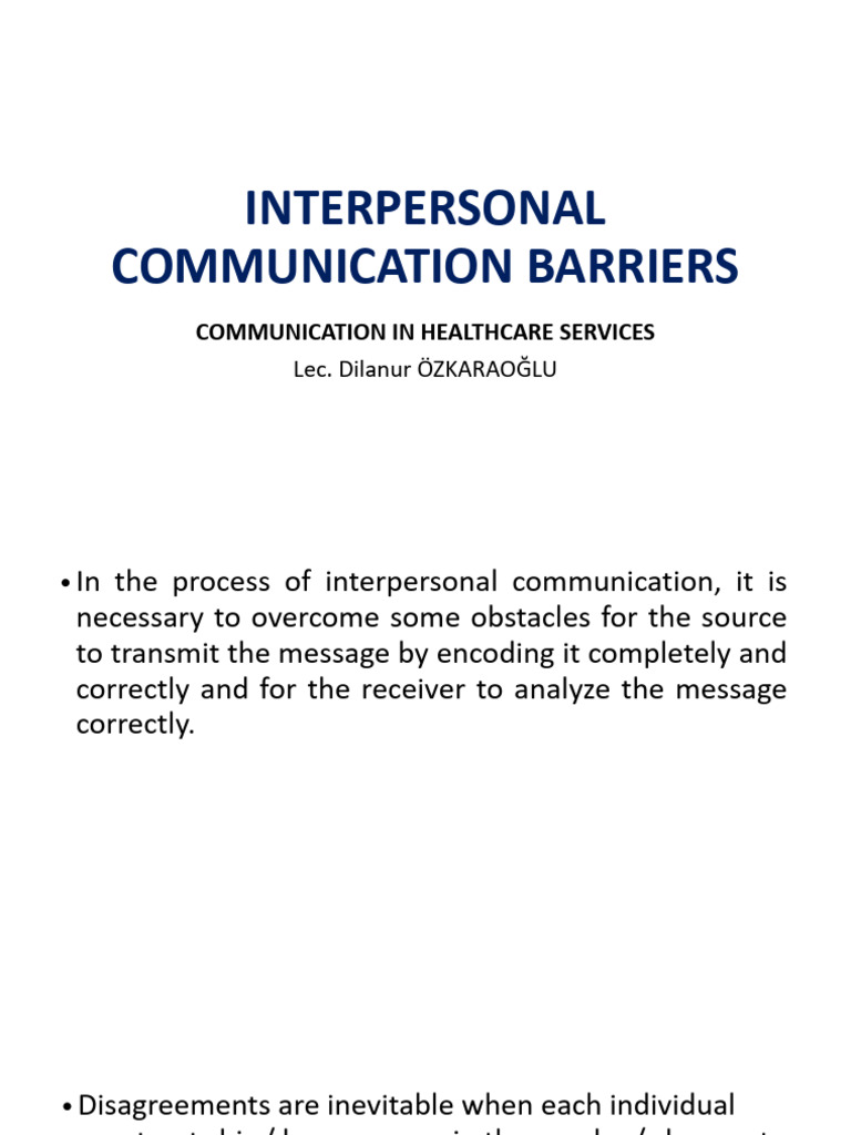 6.interpersonal communication barriers | PDF | Stereotypes ...
