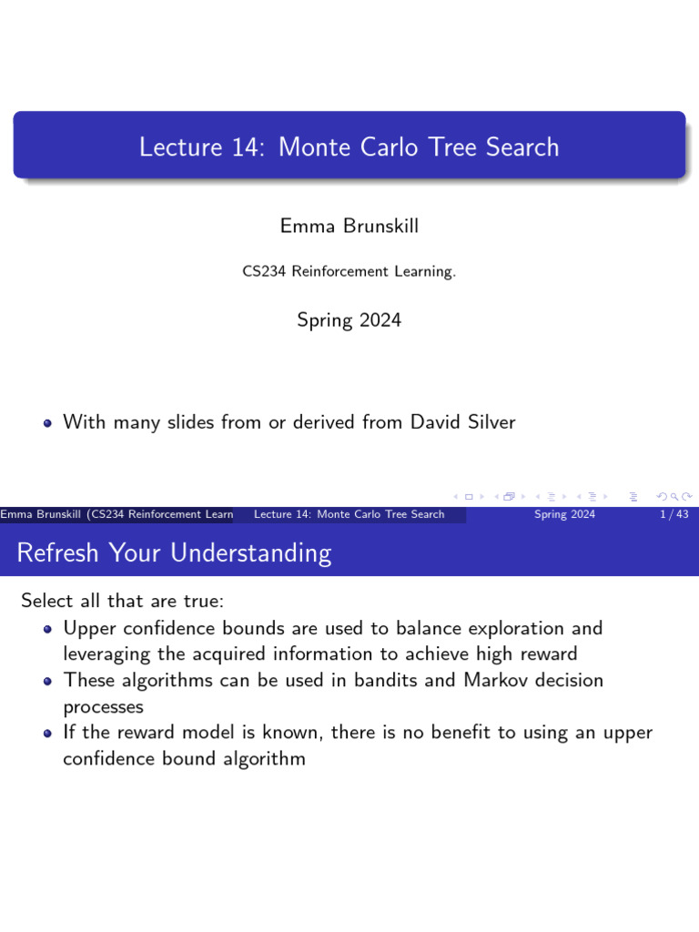 lecture14pre | PDF | Monte Carlo Method | Machine Learning